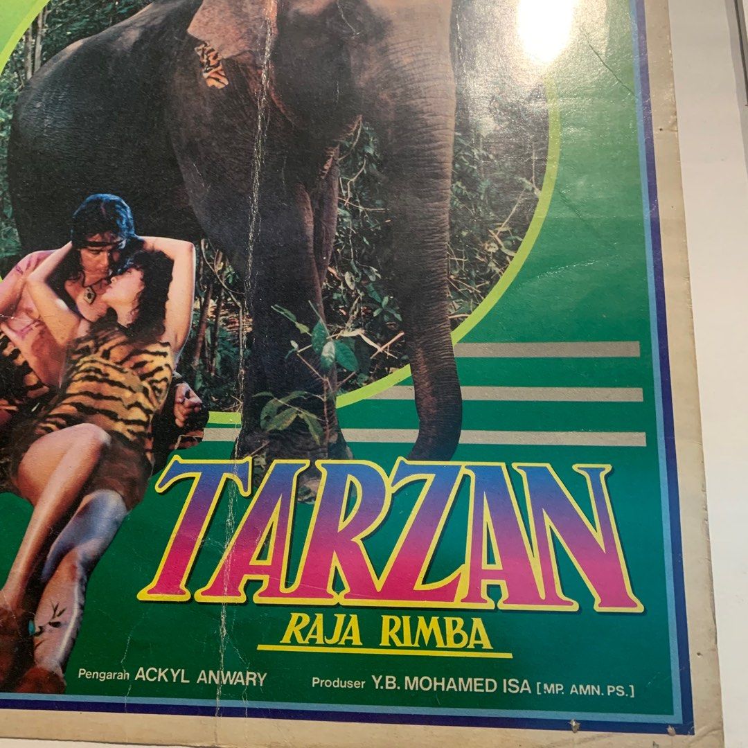 Vintage 80s cult movie poster - tarzan raja rimba, Hobbies & Toys ...