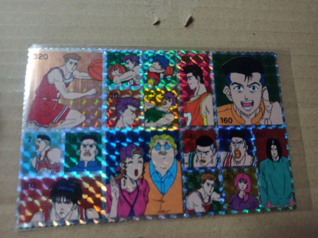 Vintage anime prism/laser stickers set on Carousell