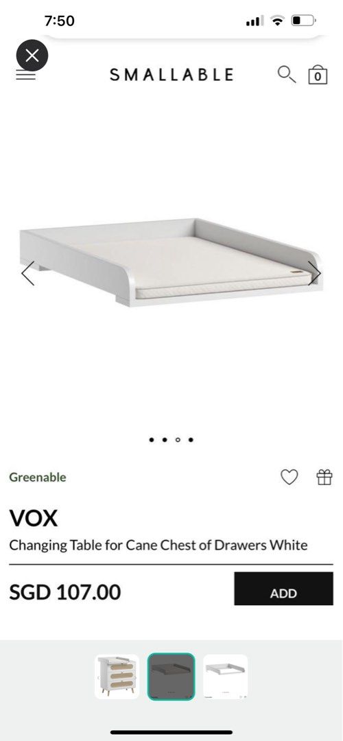 VOX changing table insert and mat, Babies & Kids, Bathing & Changing ...