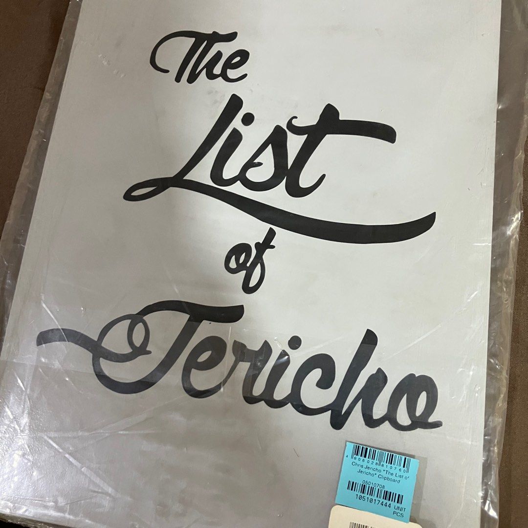 WWE Official Merchandise The List of Jericho (Chris Jericho) Clipboard ...