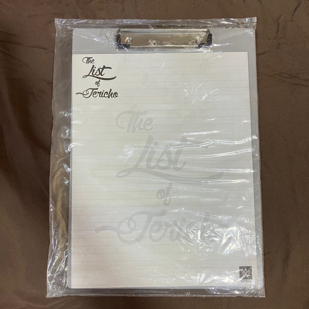 WWE Official Merchandise The List of Jericho (Chris Jericho) Clipboard ...