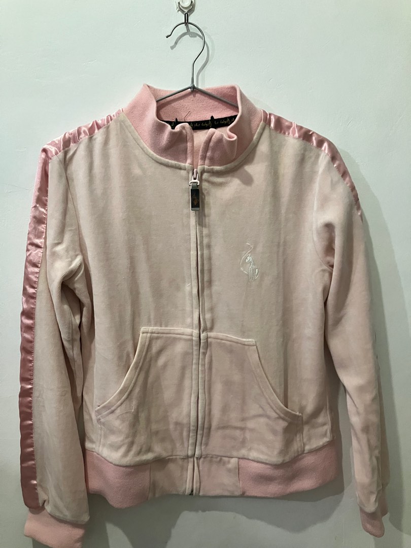 Y2K pink track suit top, Women's Fashion, Coats, Jackets and Outerwear ...
