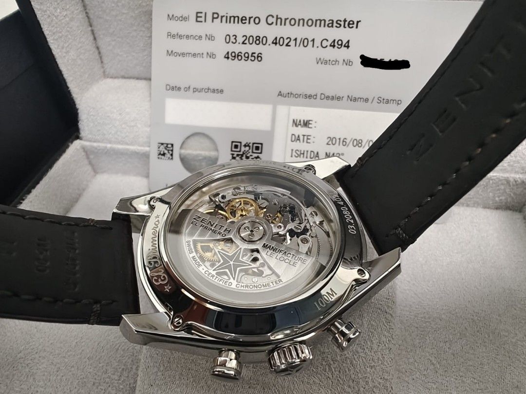 Zenith El Primero Chronomaster Open heart power reserve, Luxury ...