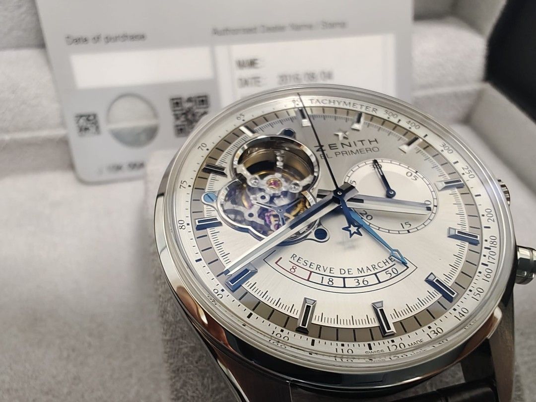 Zenith El Primero Chronomaster Open heart power reserve, Luxury ...