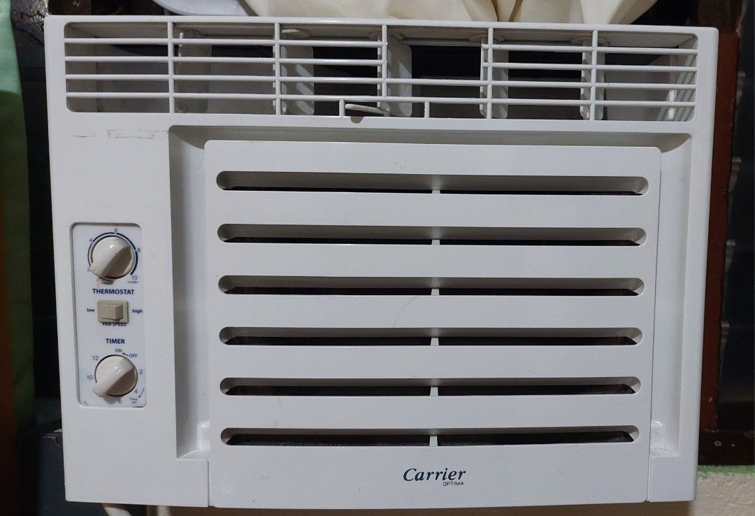 1hp Aircon Carrier Optima Window Type, TV & Home Appliances, Air ...