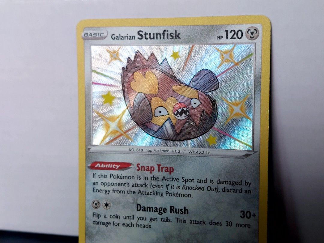2021 Pokemon TCG SHINING FATES Shiny Galarian Stunfisk Shiny Rare ...