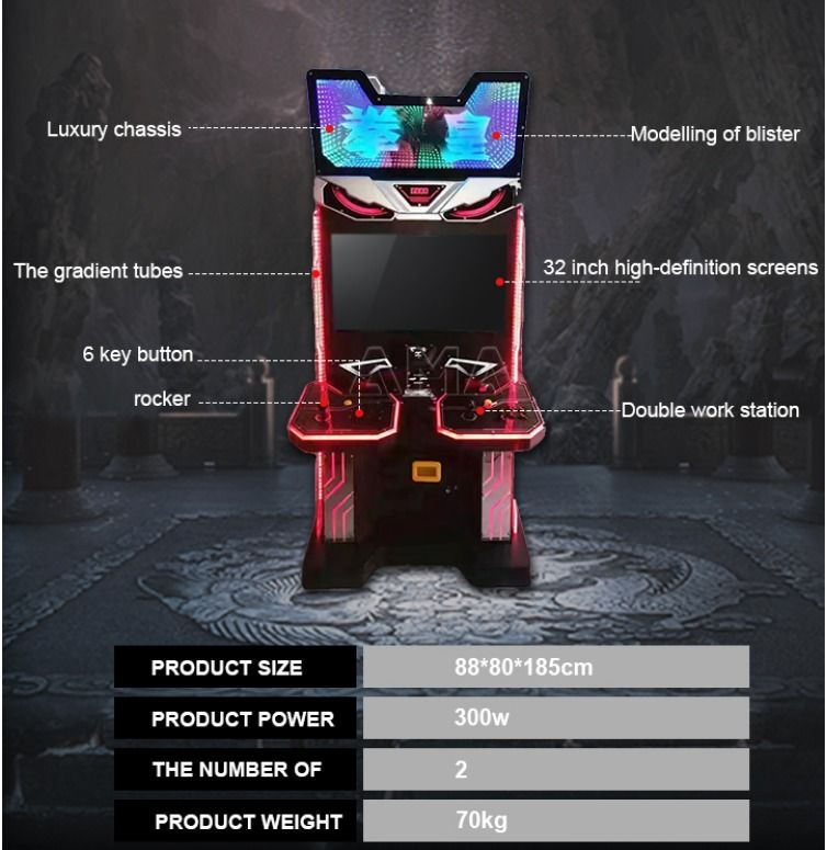 32'1500 Games 9 Boxing Big Arcade Game Machine on Carousell