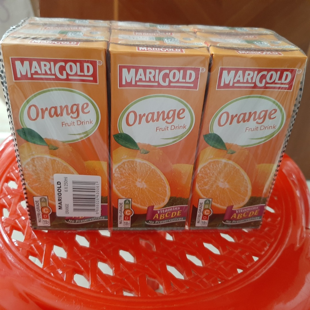 6 Packs Marigold Orange Fruit Drink, Food & Drinks, Beverages on Carousell