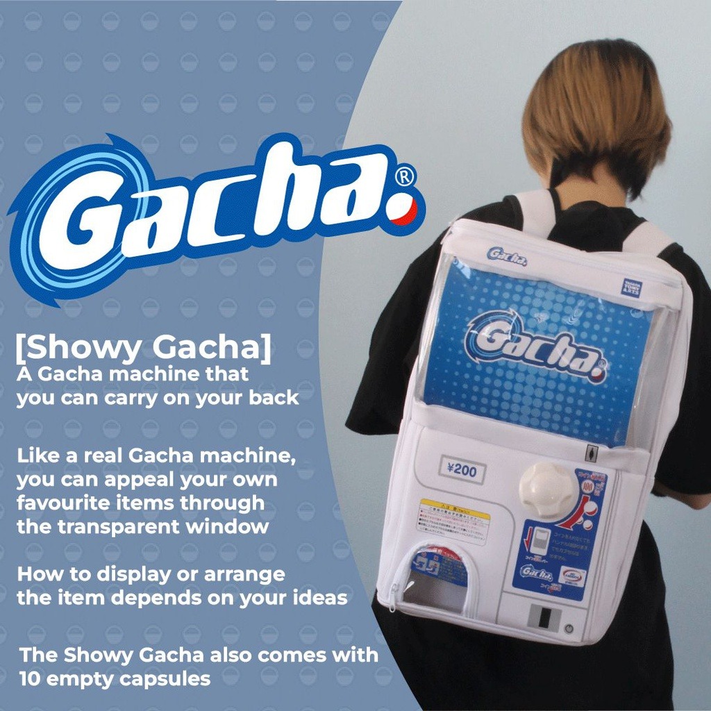 全新現貨 Showy Gacha 22L GASHAPON MACHINE BACKPACK 扭蛋機 背包 背囊 書包 潮物 TAKARA ...