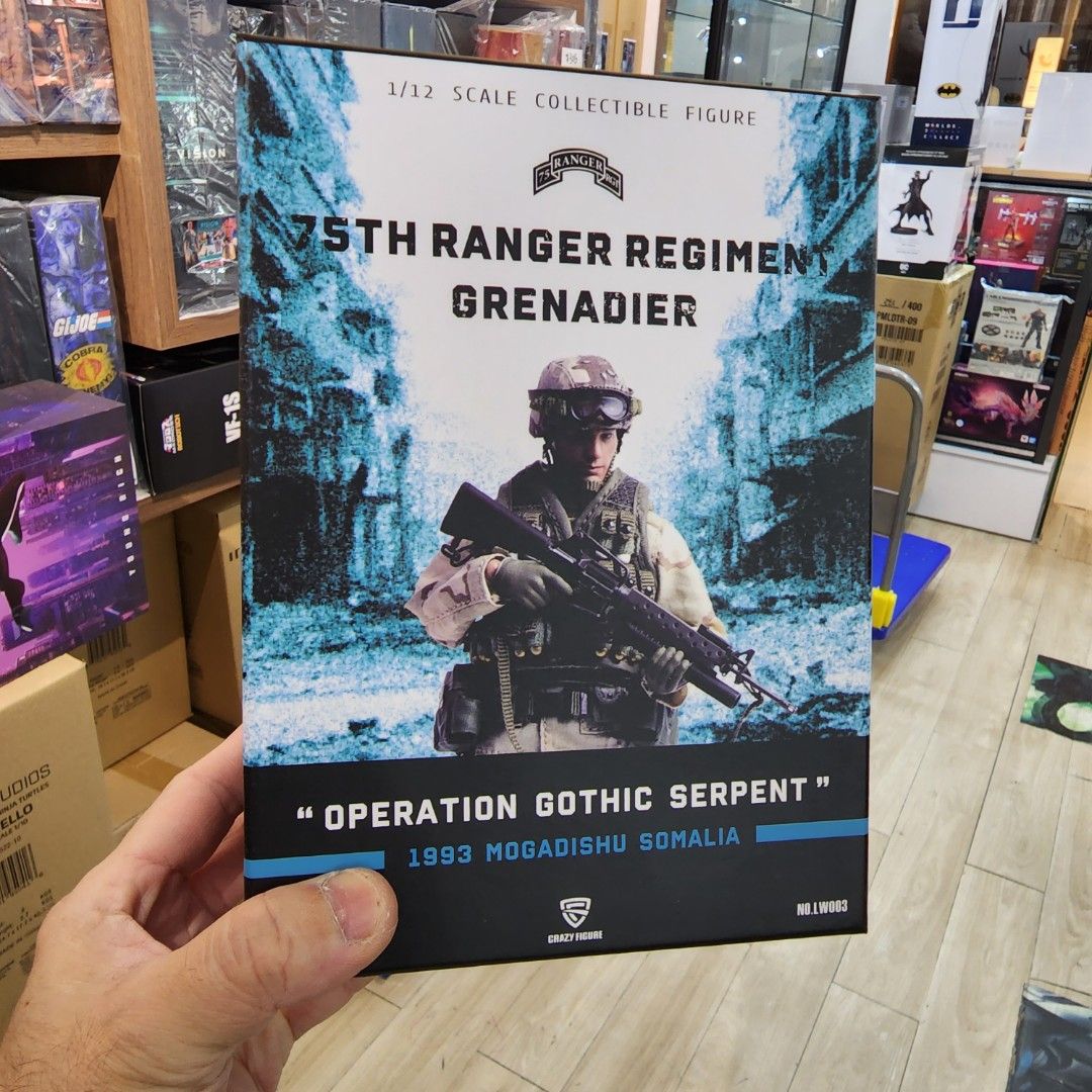 ⚠️ STOCK ! Crazy Figure 1/12 LW003 75th Ranger Regiment Grenadier Black ...