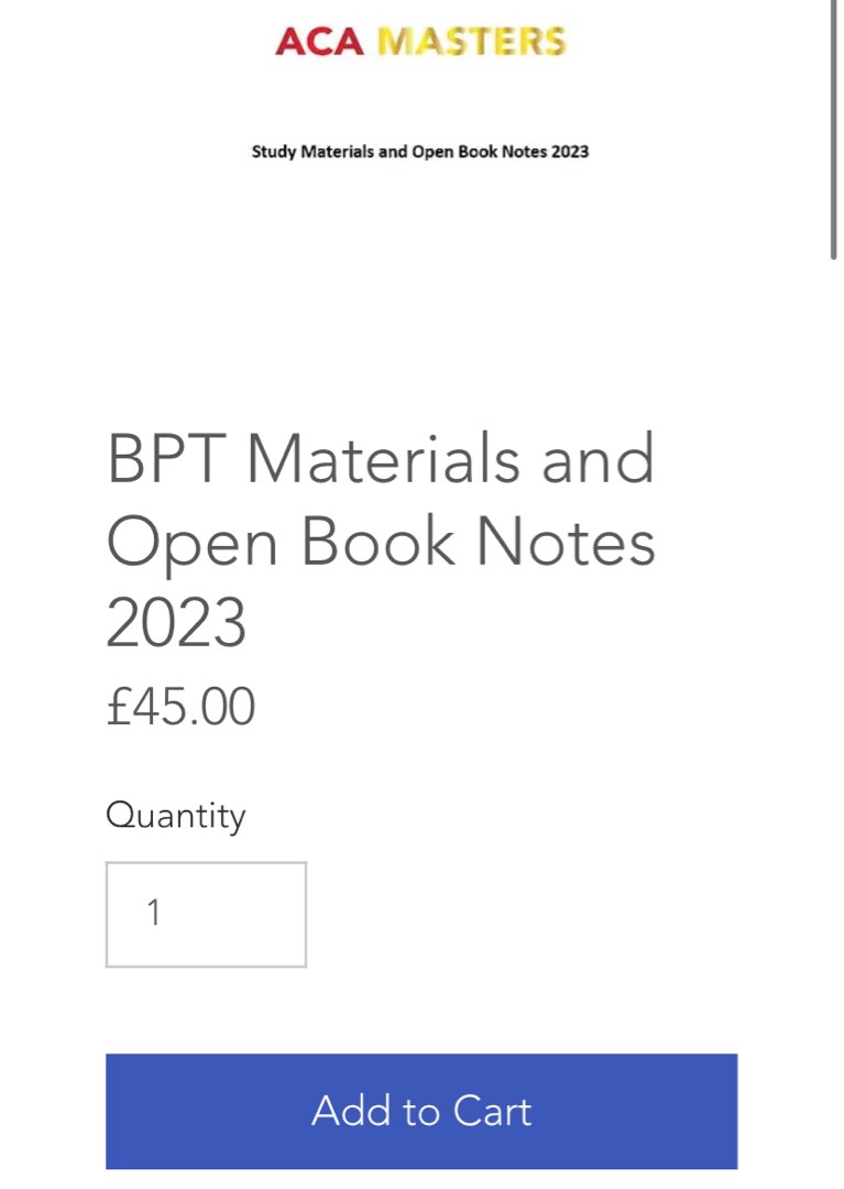 ACA Master BPT 23 course notes + lesson, Hobbies & Toys, Books ...