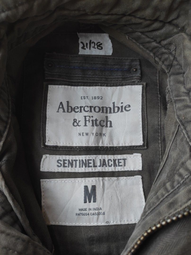 a&f Abercrombie fitch sentinel jacket army military askar heavy jacket ...