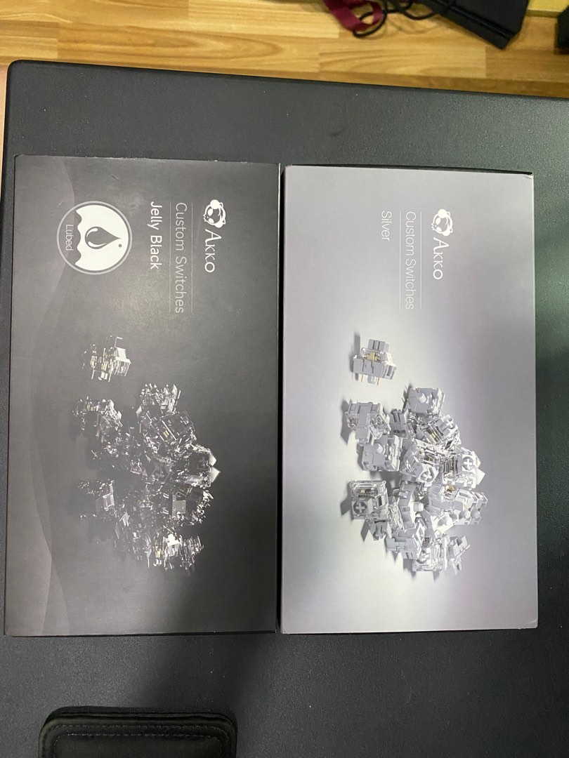 Akko Jelly Blacks (lubed) + Akko Silvers, Computers & Tech, Parts & Accessories, Other ...