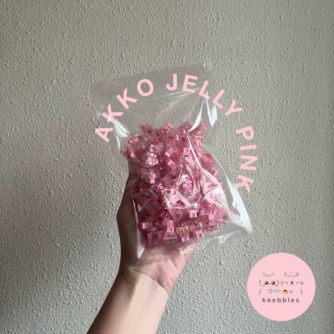 x70 akko jelly pink switches, Computers & Tech, Parts & Accessories ...