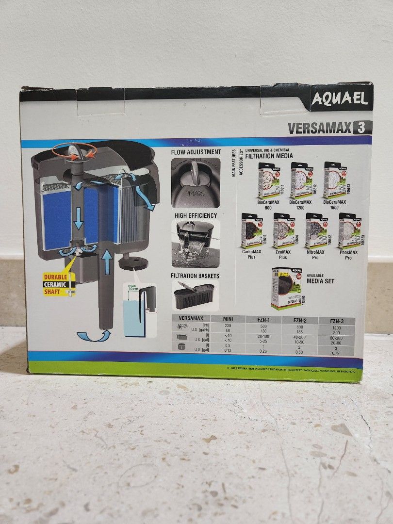 Aquarium filter Aquael Versamax 3 external filter, Pet Supplies, Homes ...
