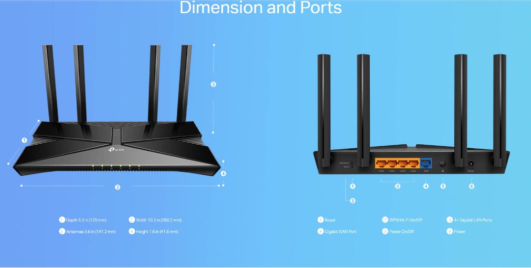 (Archer AX23) AX1800 Dual-Band Wi-Fi 6 EasyMesh Router, 電腦＆科技, 電腦周邊及配件 ...