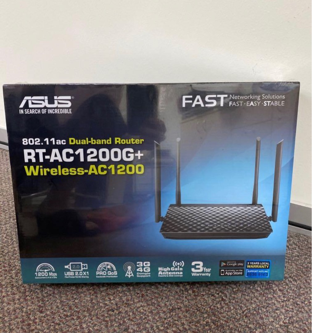ASUS RT-AC1200G+ Router, Computers & Tech, Parts & Accessories ...