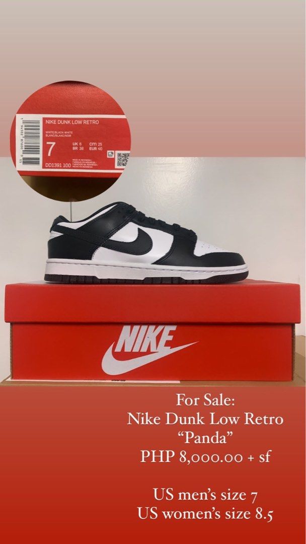 Authentic Nuke Dunk Low Retro Panda, Men's Fashion, Footwear, Sneakers ...