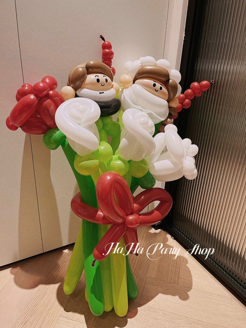 Balloon Flower Bouquet Wedding Rom Balloon Sculpture with Pump Couple ...