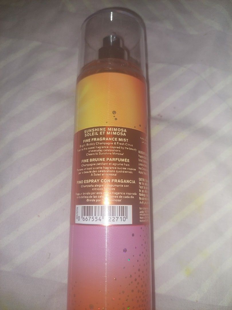 Bath & Body Works Body Sunshine Mimosa Body Mist 236ml, Beauty ...