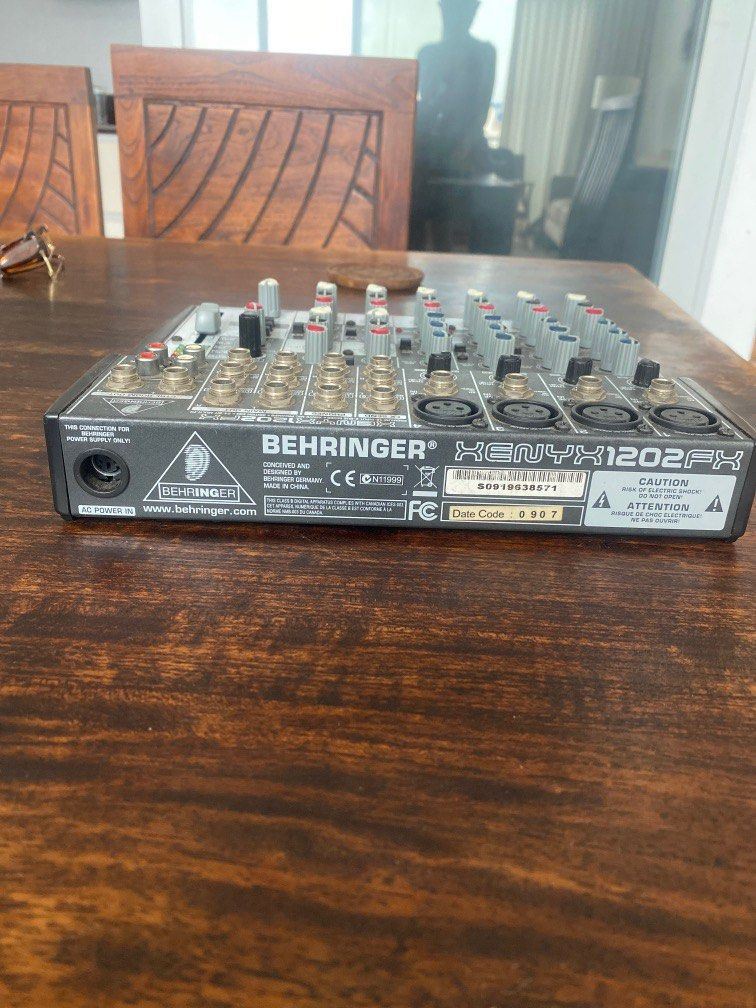 Behringer mixer Xenyx 1202 FX, Hobbies & Toys, Music & Media, Music ...