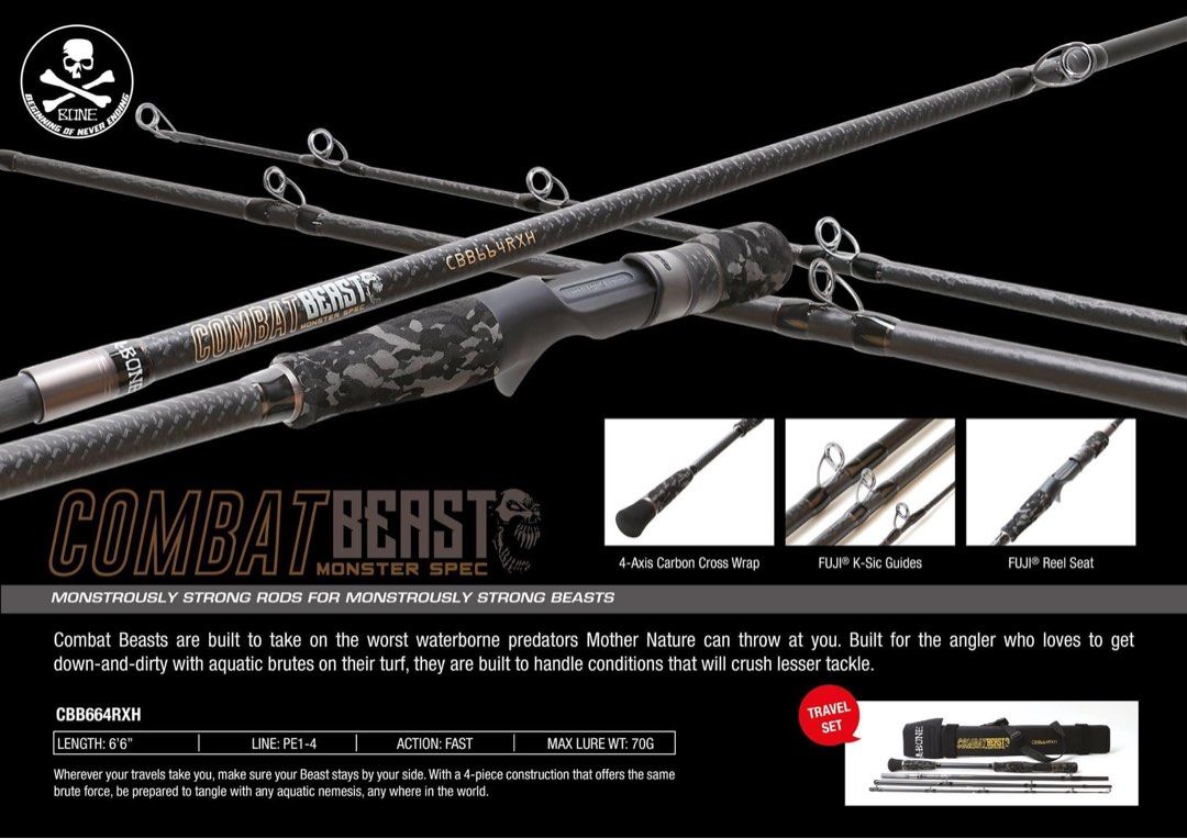 BONE Combat Beast Monster Spec CBB664RXH, Sports Equipment, Fishing on ...