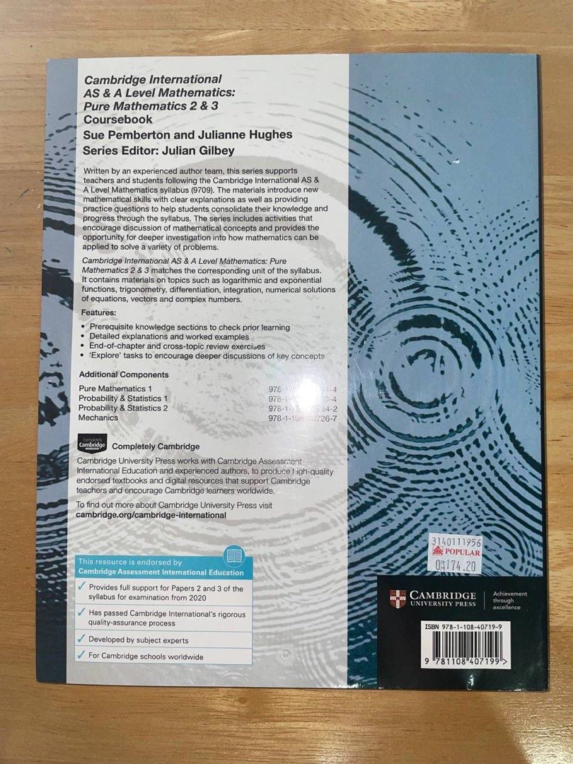 Cambridge A-Level Mathematics Coursebooks. PRICE IS NEGOTIABLE ...