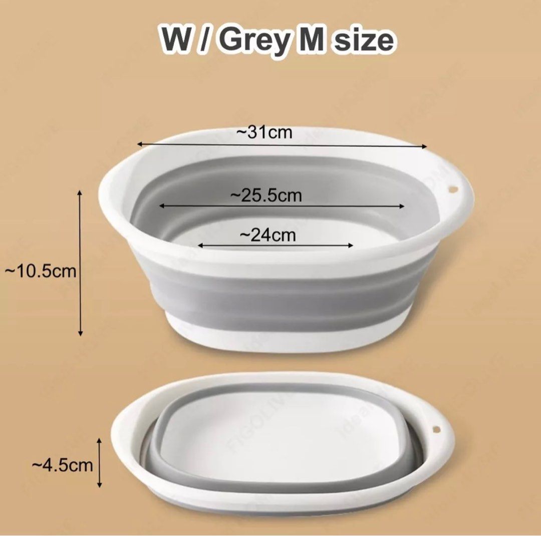 Collapsible Foldable Pail Bucket / Folding Car Wash Basin, Furniture ...