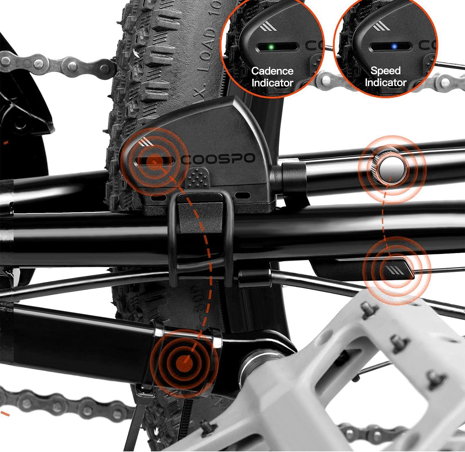 CooSpo Cadence and Speed Sensor 2 in 1 Bluetooth ANT+ Wireless RPM ...