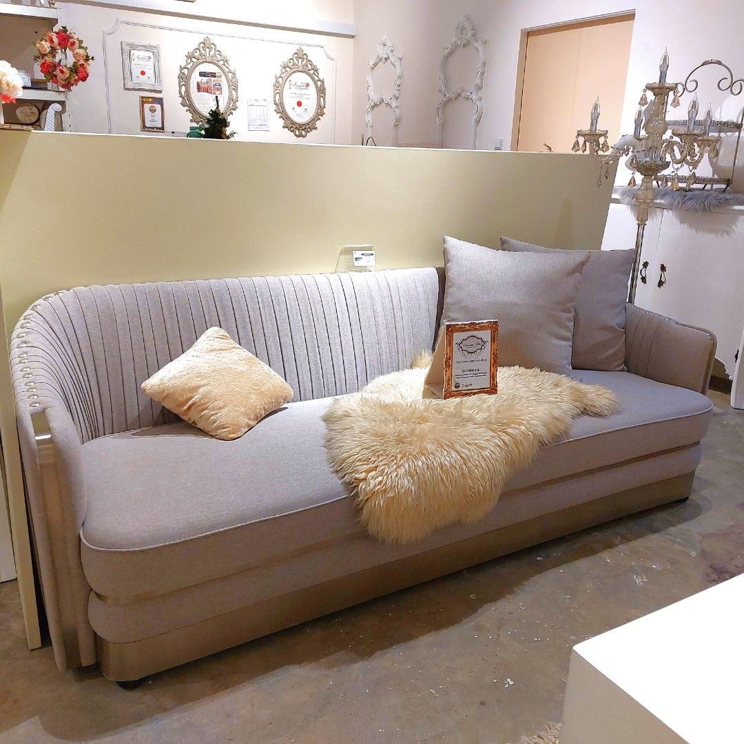 CURVILINEAR LUXE SOFA, Furniture & Home Living, Furniture, Sofas on Carousell