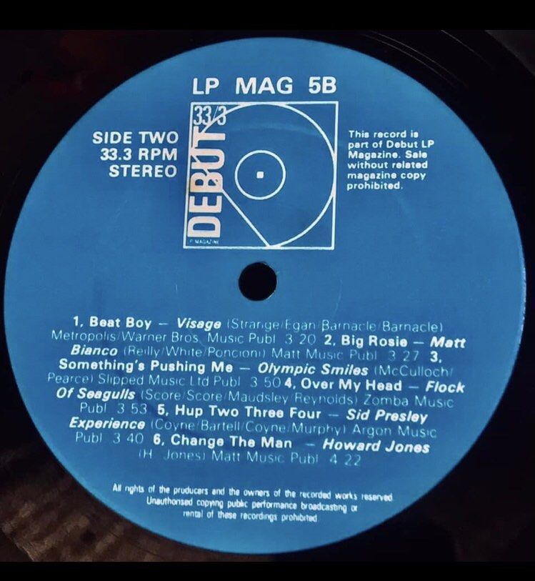 DEBUT MAGAZINE NUMBER 5 LP CONTAINS NEW WAVE RARITIES READ TRACKS POST ...