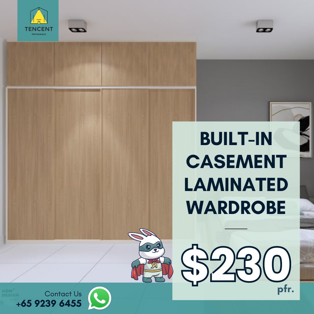 Customized Built-in Wardrobe (casement door) PFR/$230 (Direct Factory ...