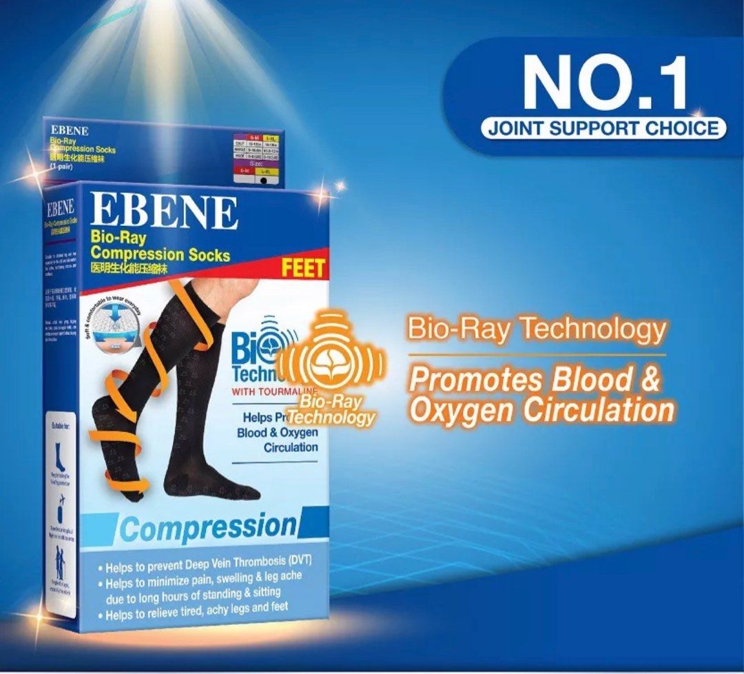 EBENE Bio-Ray Compression Socks, Beauty & Personal Care, Foot Care on ...