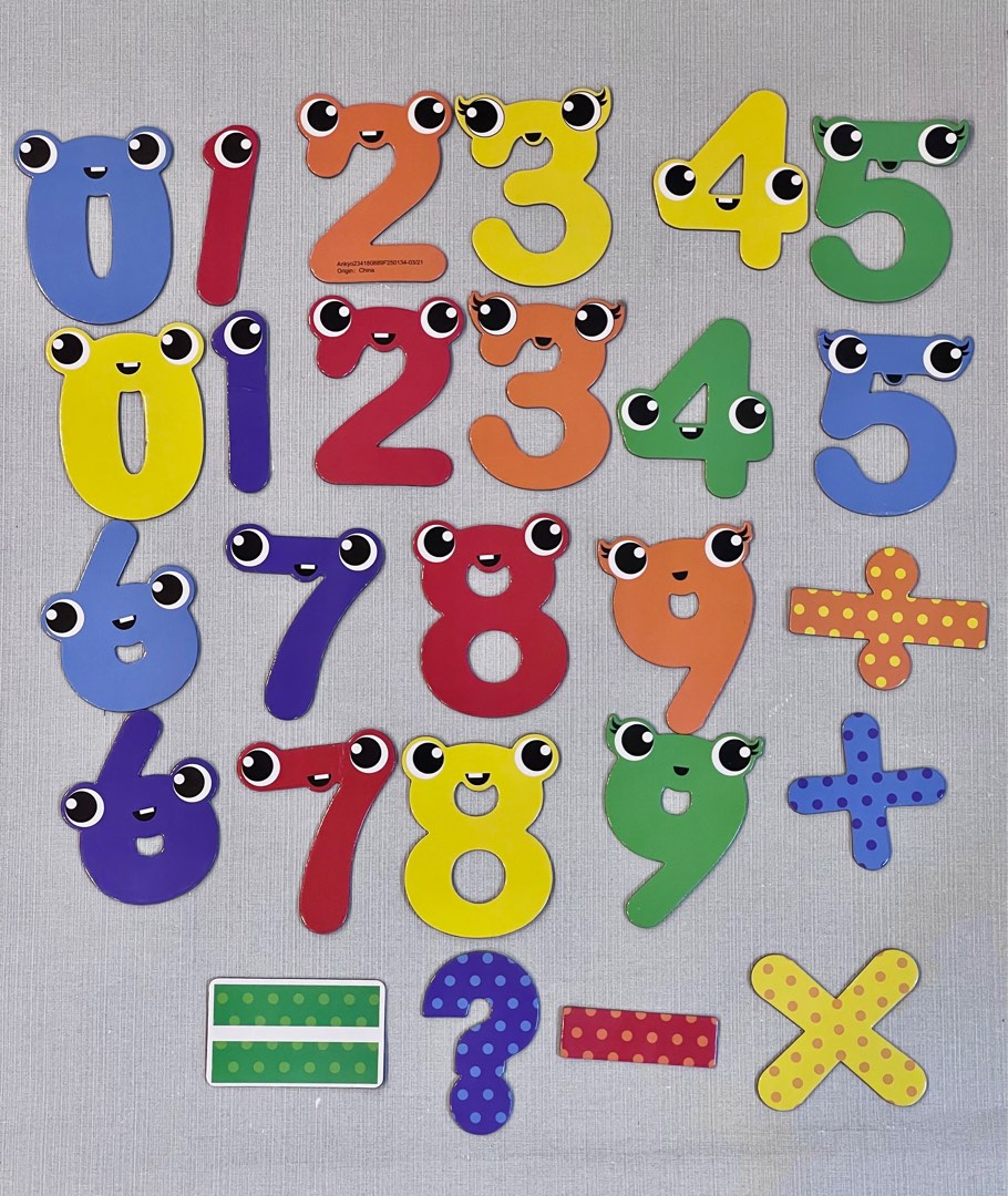 Educational magnetic numbers. Math & counting practice on Carousell
