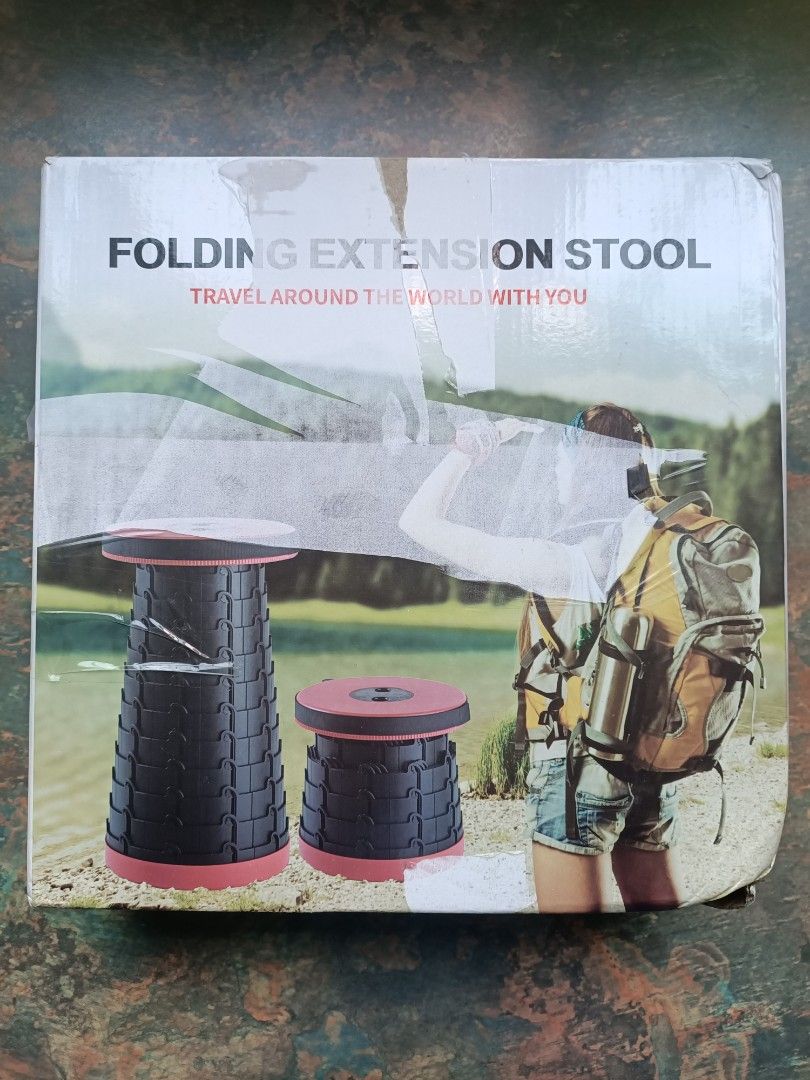 Folding Extension Stool Chair, Furniture & Home Living, Furniture ...