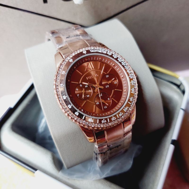 Fossil ES5109 Stella Sport Multifunction Rose Gold Stainless Steel ...