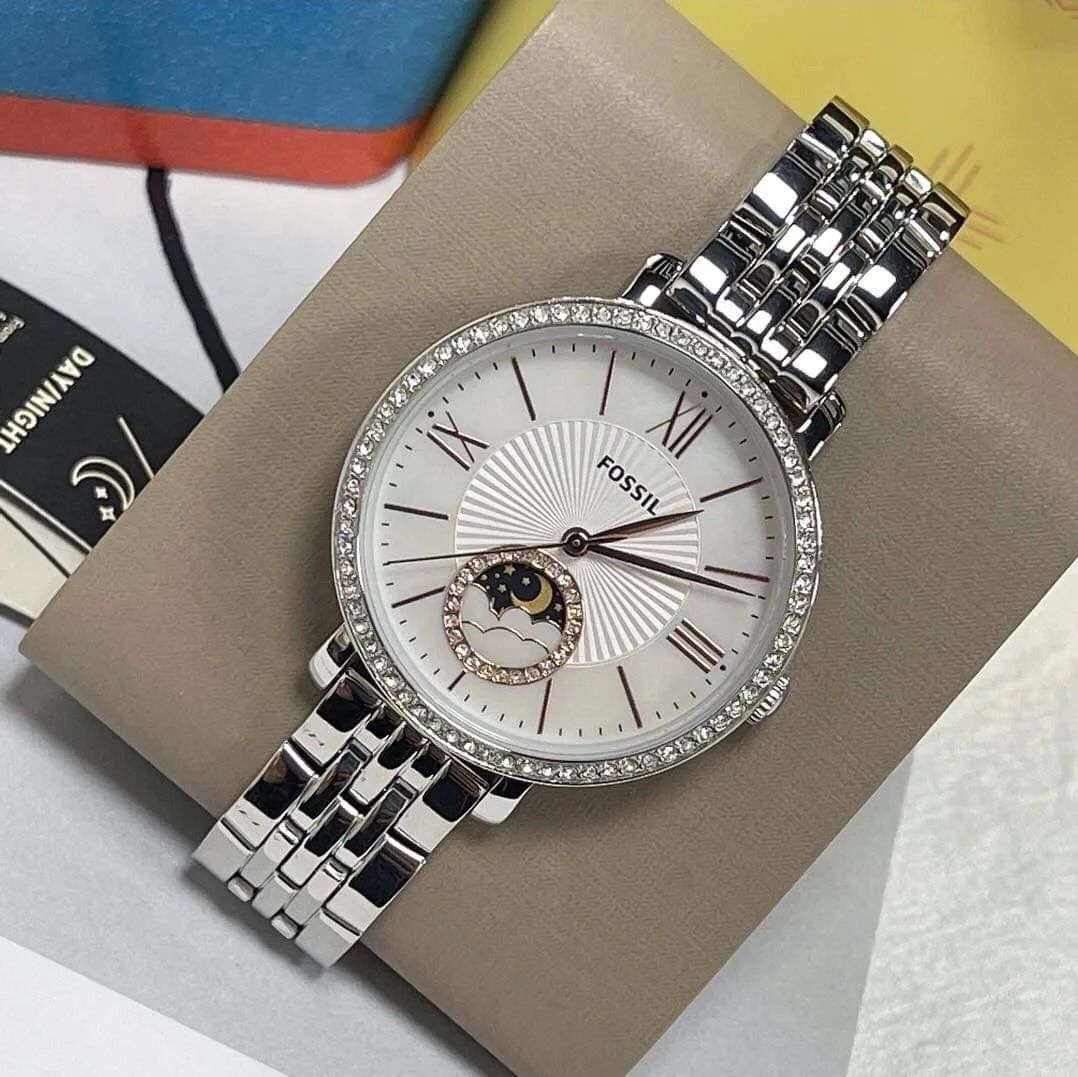 Fossil ES5164 Jacqueline Sun Moon Multifunction Mother Of Pearl Ladies ...