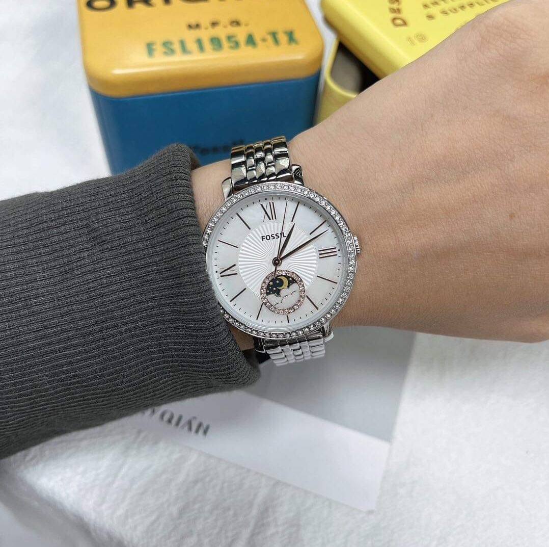 Fossil ES5164 Jacqueline Sun Moon Multifunction Mother Of Pearl Ladies ...