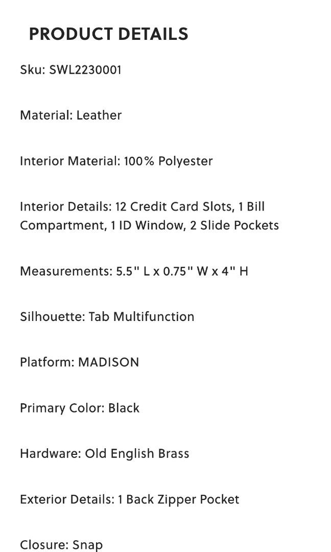 Fossil Madison Tab Multifunction, Women's Fashion, Bags & Wallets ...