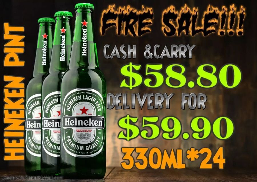 Heiniken Pint Fire Sale, Food & Drinks, Alcoholic Beverages on Carousell