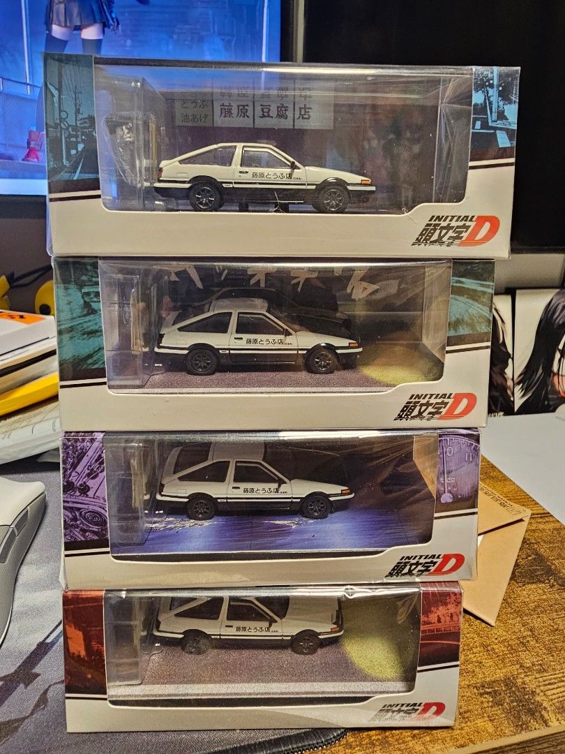 Hobby Japan initial D ae86 set 1/64 car, Hobbies & Toys, Toys & Games ...