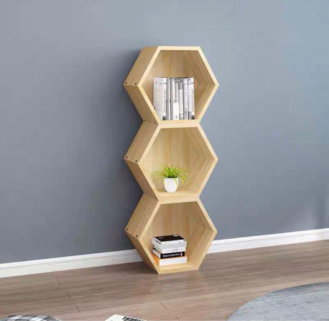 HOZEN Honeycomb Wall Display Shelf, Furniture & Home Living, Furniture ...