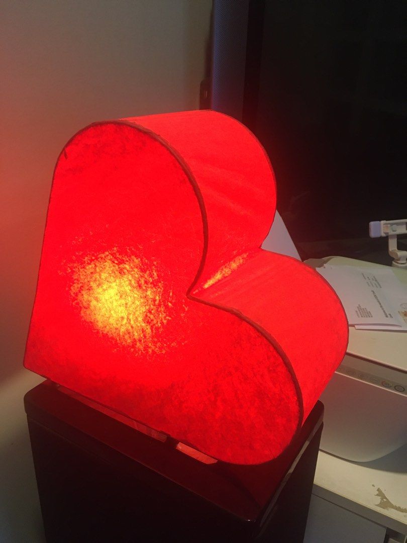 Ikea heart shape lamp, Furniture & Home Living, Lighting & Fans ...