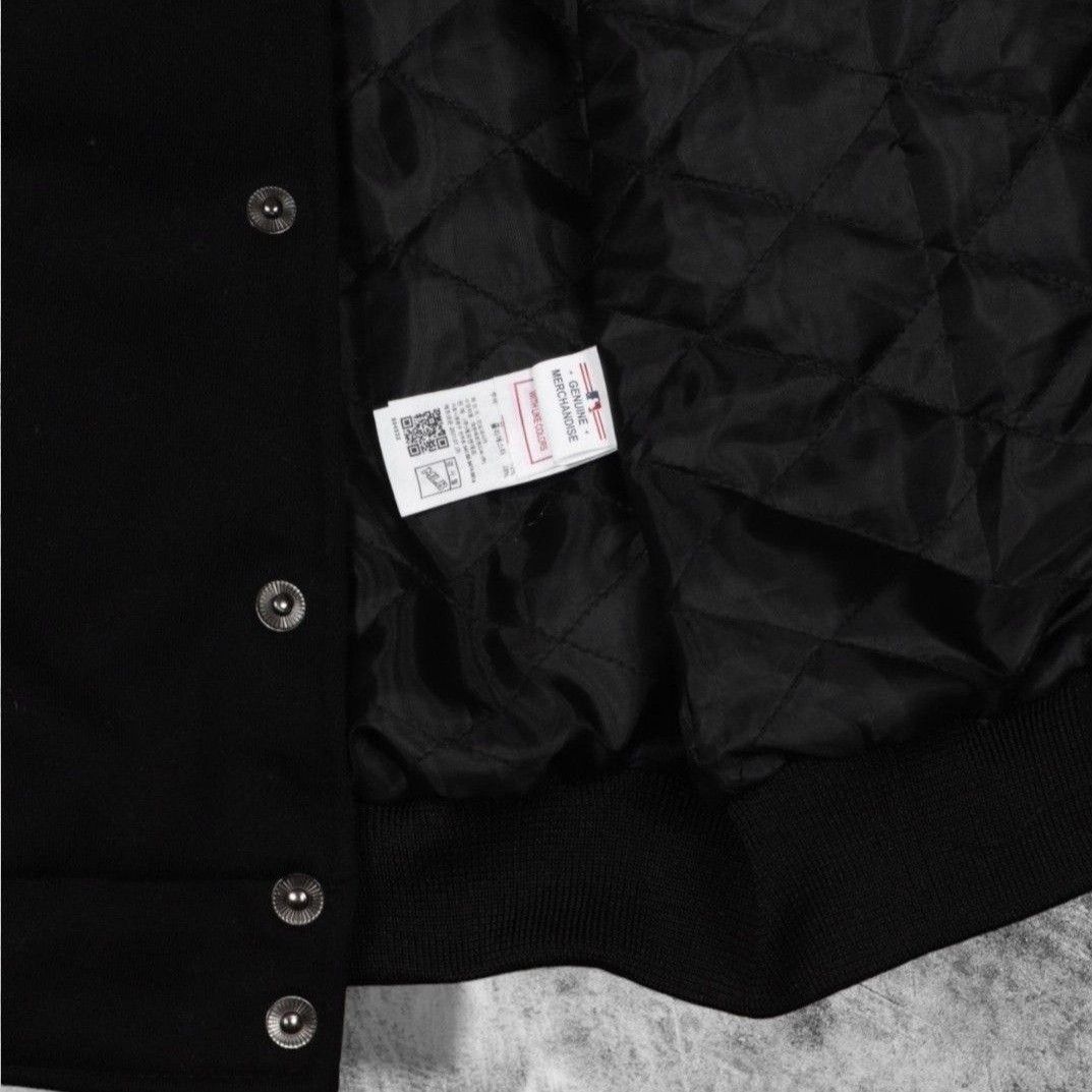 Jaket Varsity MLB New York Yankees Leather Sleeve Hitam, Fesyen Pria ...