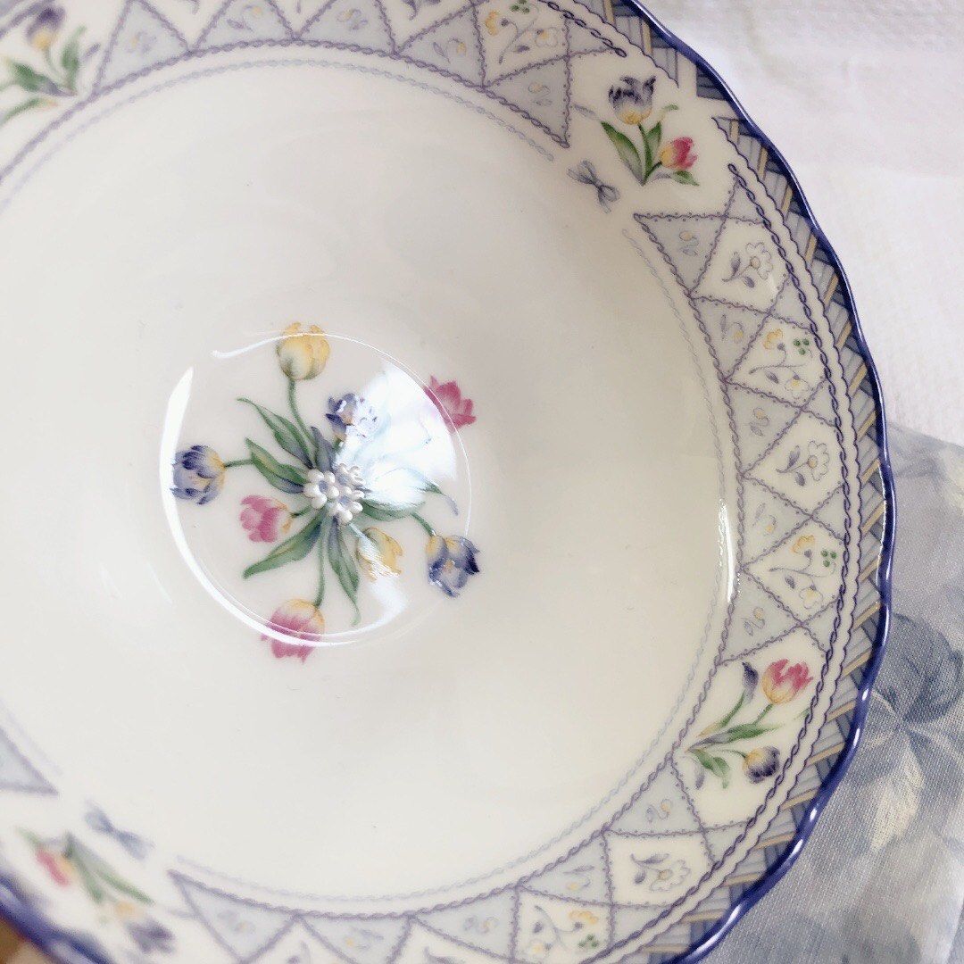 Japan Noritake Blue Flower Garden Teacup and saucer set (2 sets ...