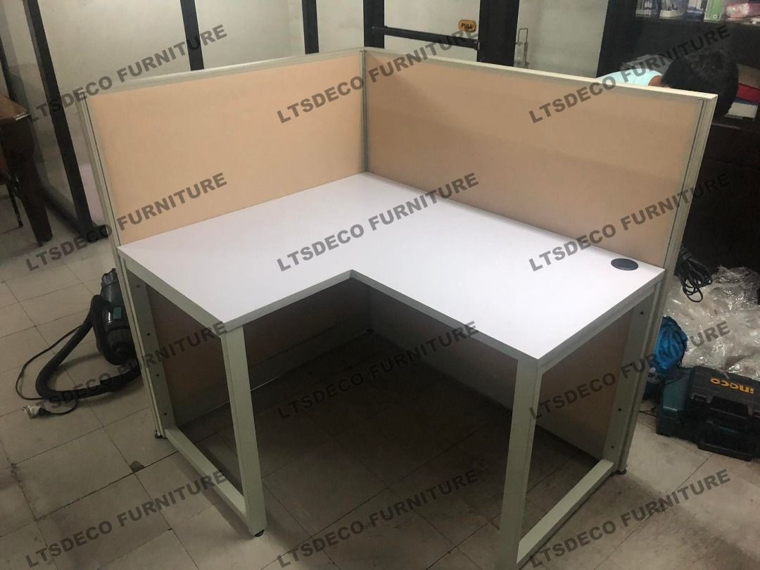 L TYPE TABLE MODULAR PARTITION OFFICE FURNITURE AND PARTITION ...