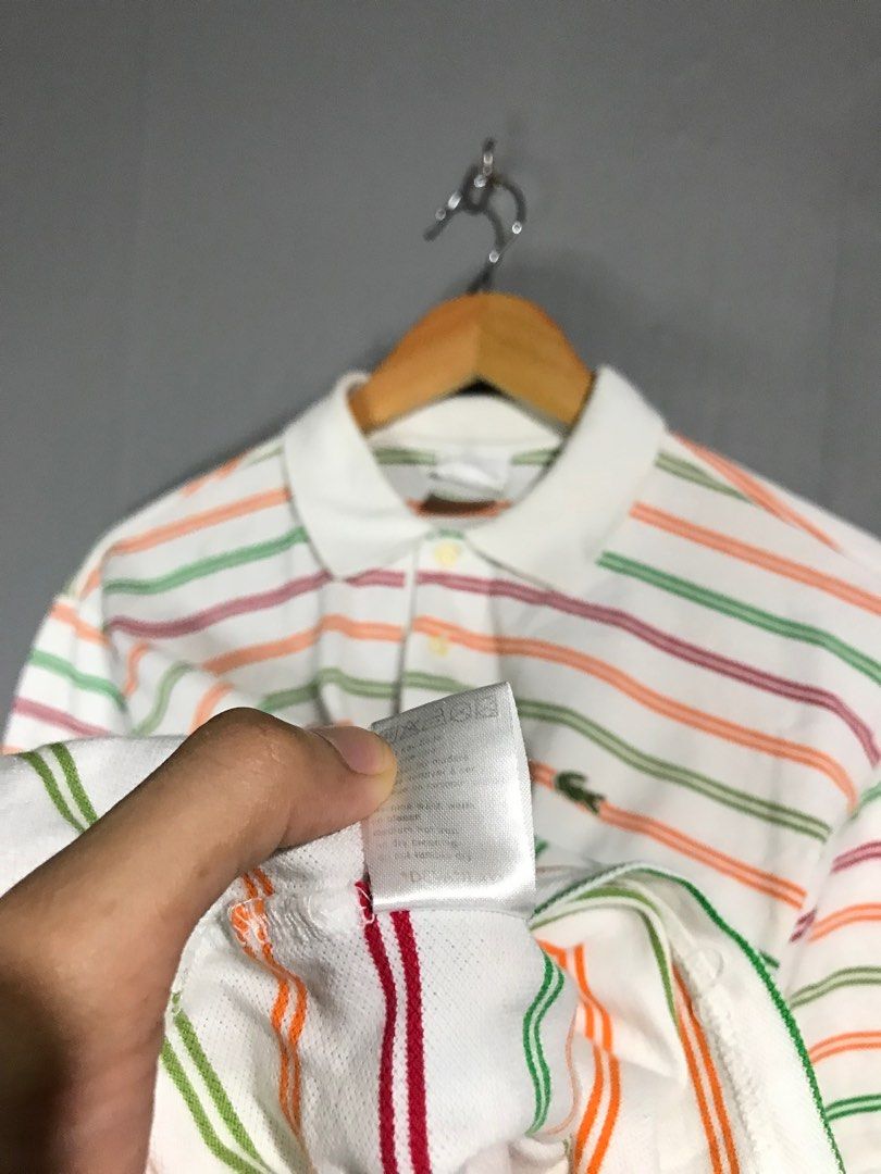 Lacoste Fruit Stripe Polo Shirt on Carousell