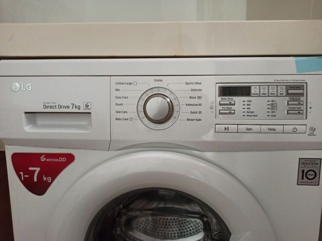 LG 7kg Direct Drive Front Load Washer, TV & Home Appliances, Washing ...