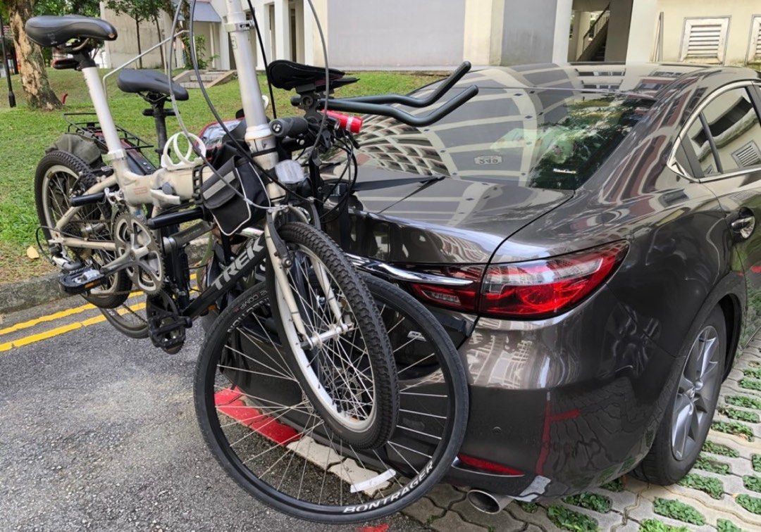 Local Ready Stock! Bicycle Car Rack Mounting Rear Back Bike Carrier ...