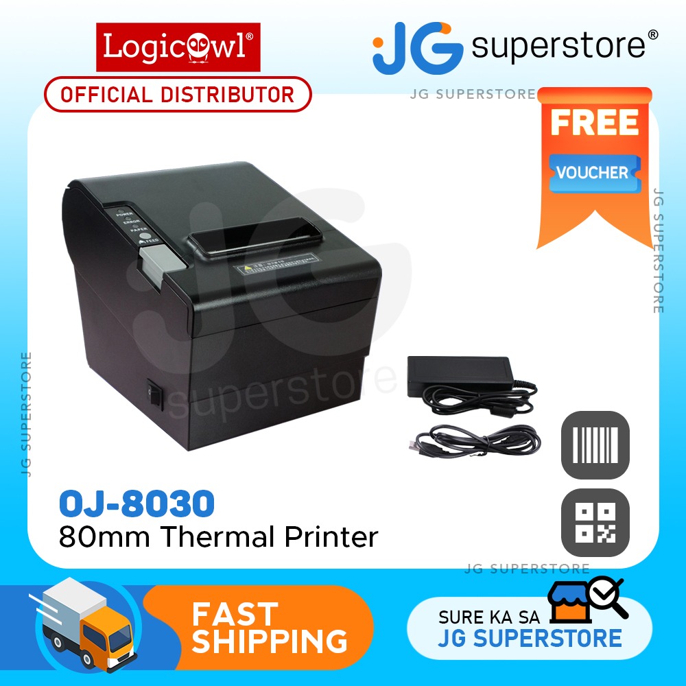 LogicOwl OJ-8030 80mm Thermal Receipt Printer for POS Cash Register ...